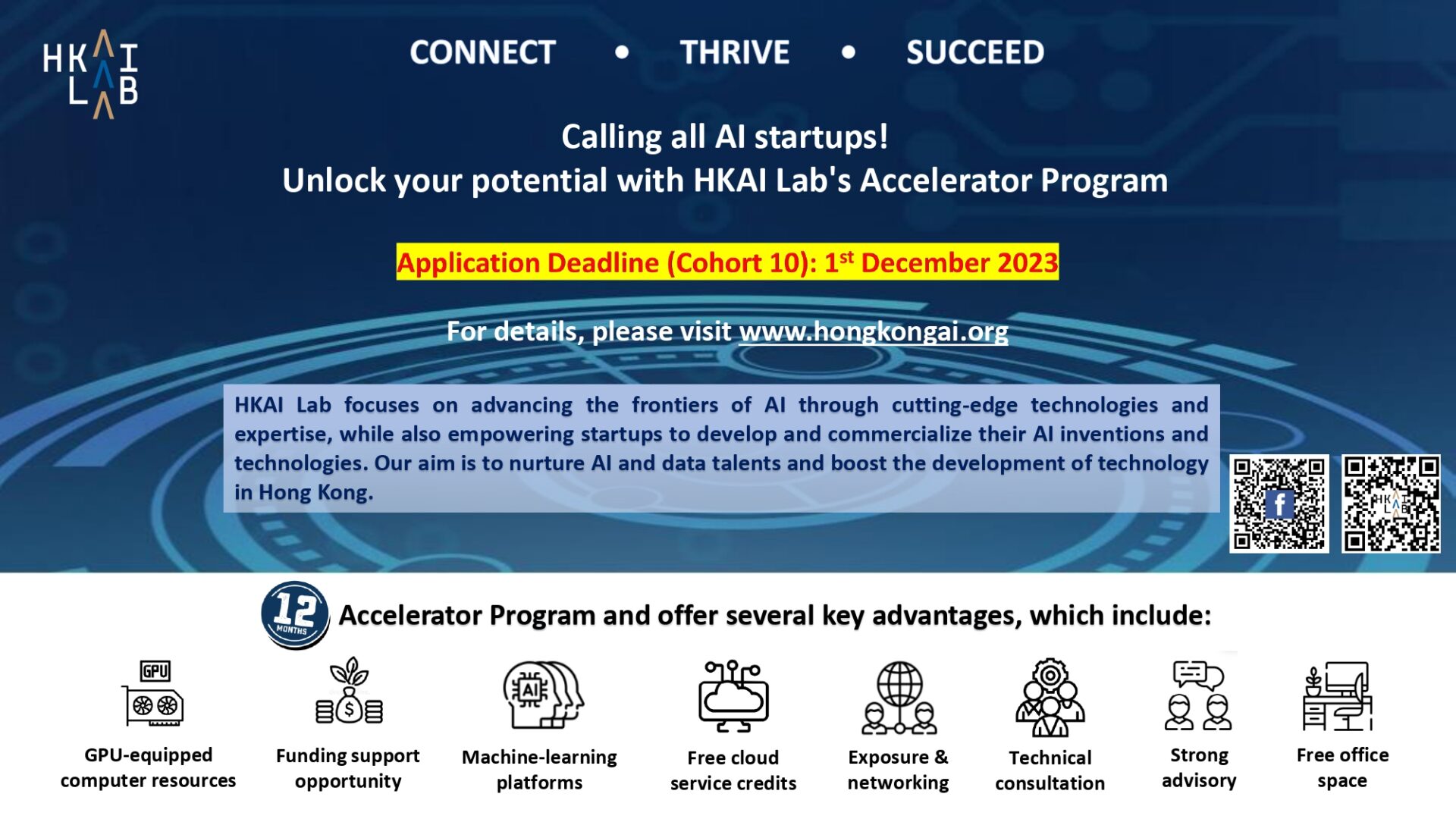 【HKAI LAB Accelerator Program – Cohort 10 is now open for applications! 】 - StartmeupHK